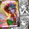 57 Little Fairy Under a Flower Petal Coloring Pages, Fairy Coloring ...