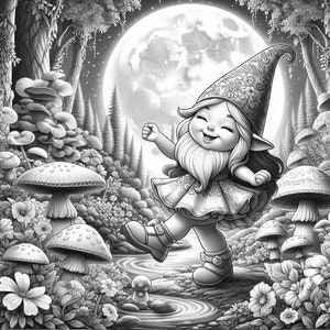 40 Floral Gnome Girls Coloring Pages Gnomes Elf Coloring Pages Elf ...
