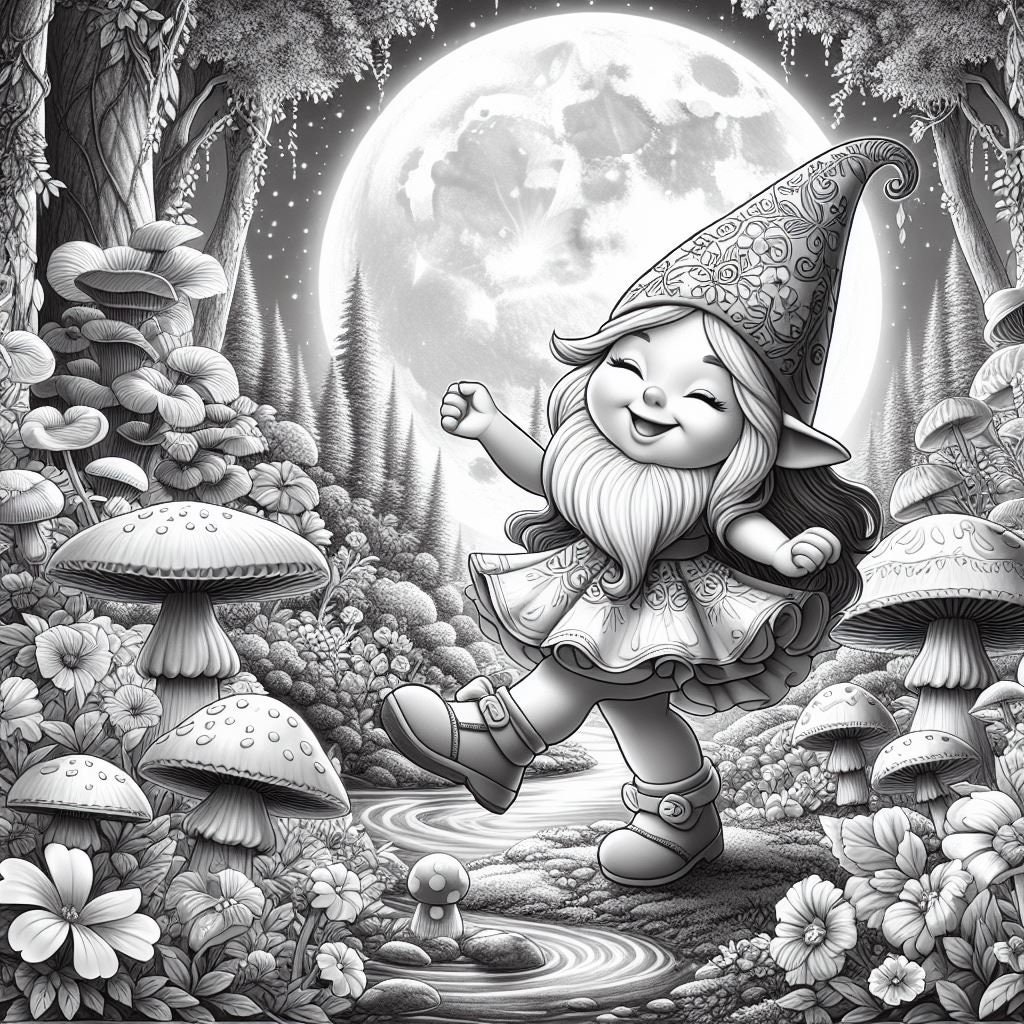 40 Floral Gnome Girls Coloring Pages Gnomes Elf Coloring Pages Elf ...
