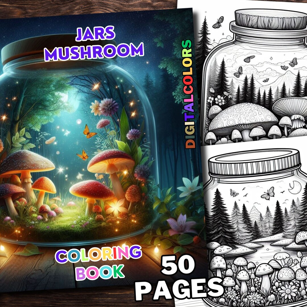 50 Jar Coloring Book, Jar Coloring Pages, Jar Coloring Jars Coloring ...