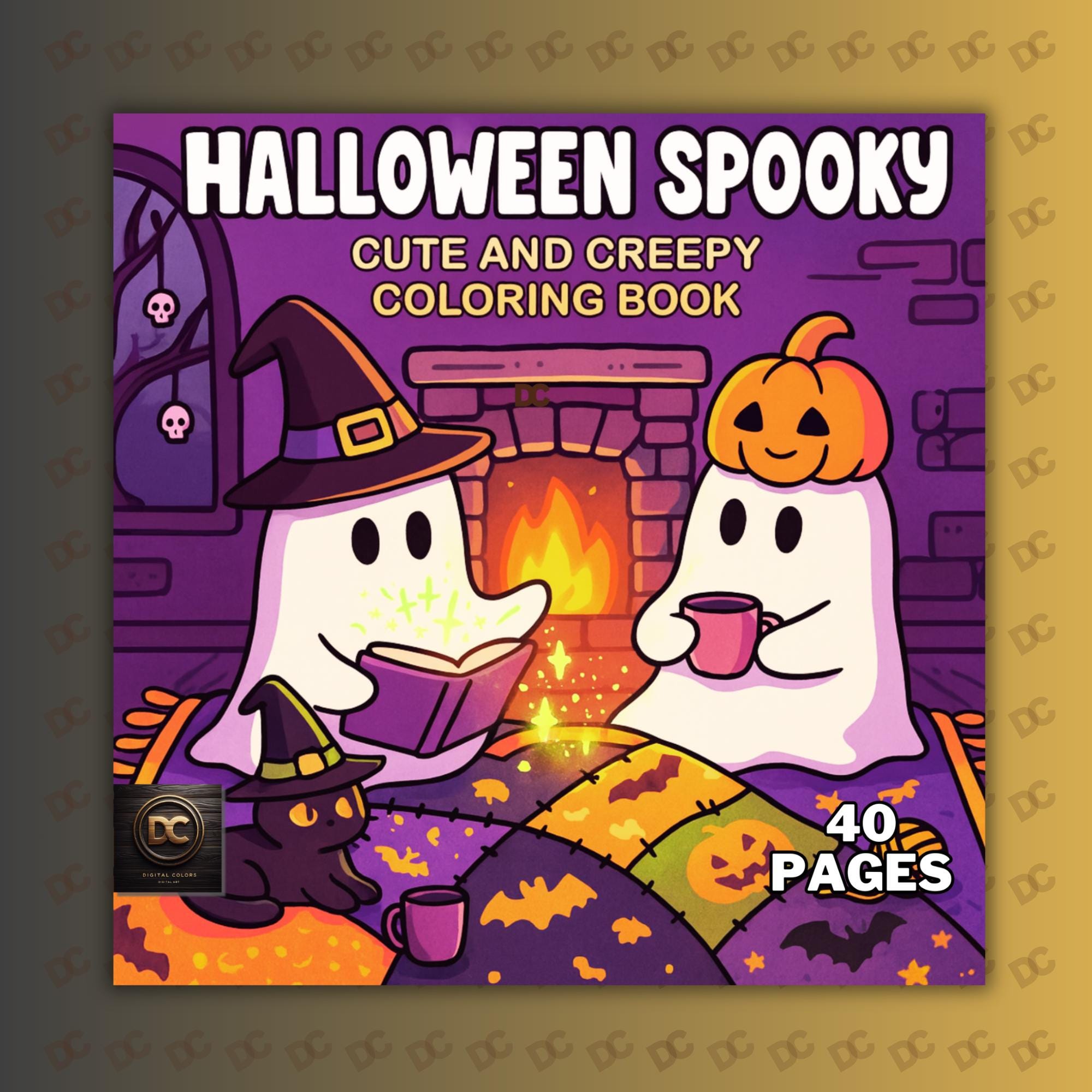 Halloween Spooky Coloring Book – Bold and Easy Cute and Creepy Pages ...