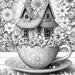41 Teacup House Coloring Book, Fairy House Coloring Pages, Floral Home ...
