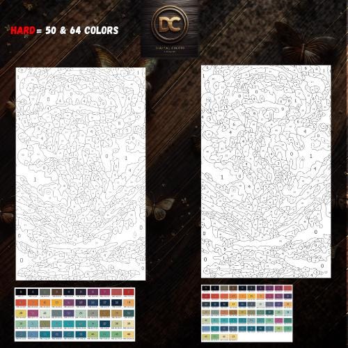 Coloring by Numbers, Digital Coloring Pages, Paint by Numbers ...