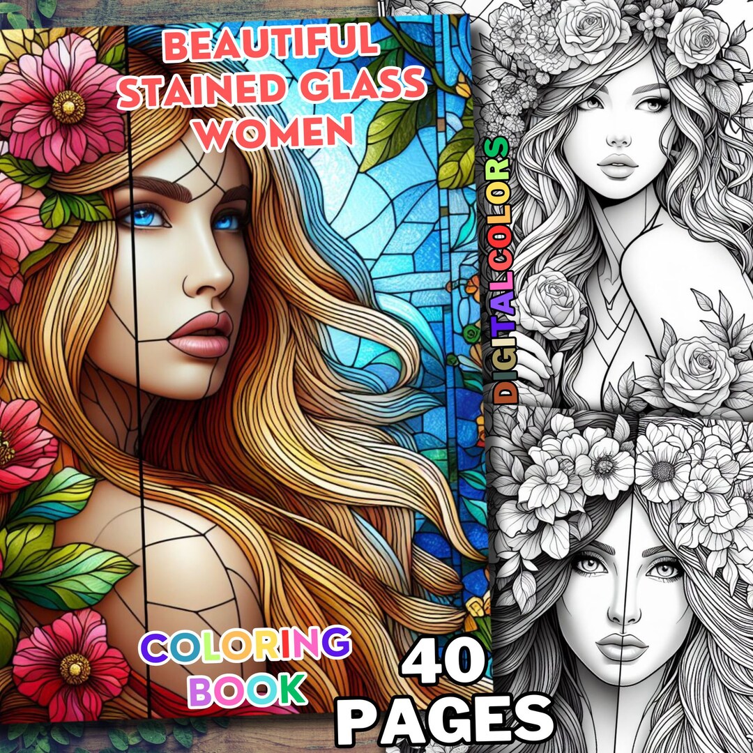 40 Stained Glass Coloring Pages, Stained Glass Coloring, Stained Glass ...