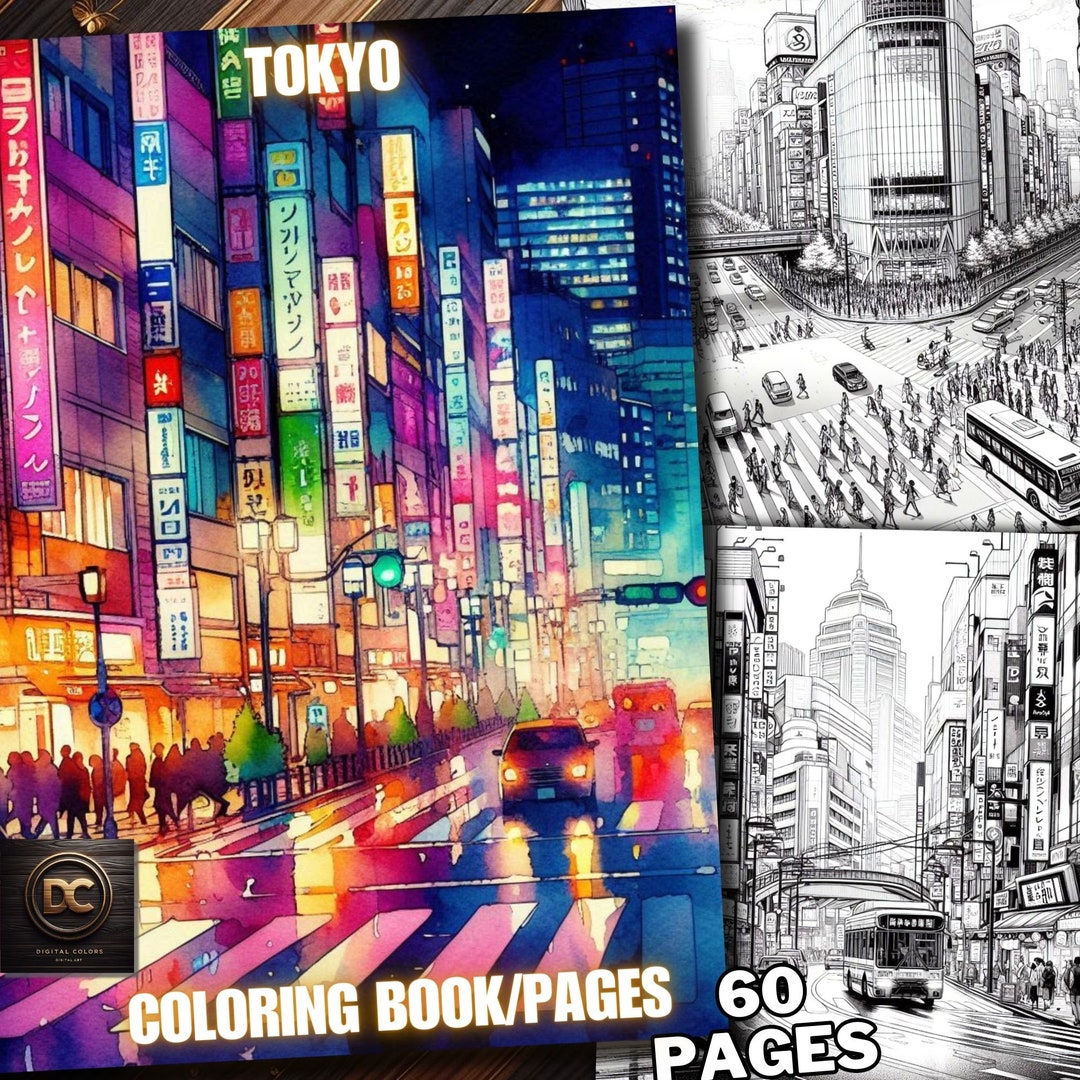 60 Tokyo City Coloring Pages - Japan Landscape Book Printable PDF ...