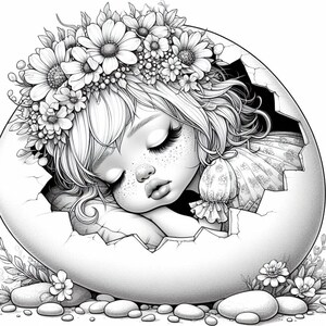 40 Baby in Eggshell Coloring Pages, Baby Coloring Book, Baby Coloring ...