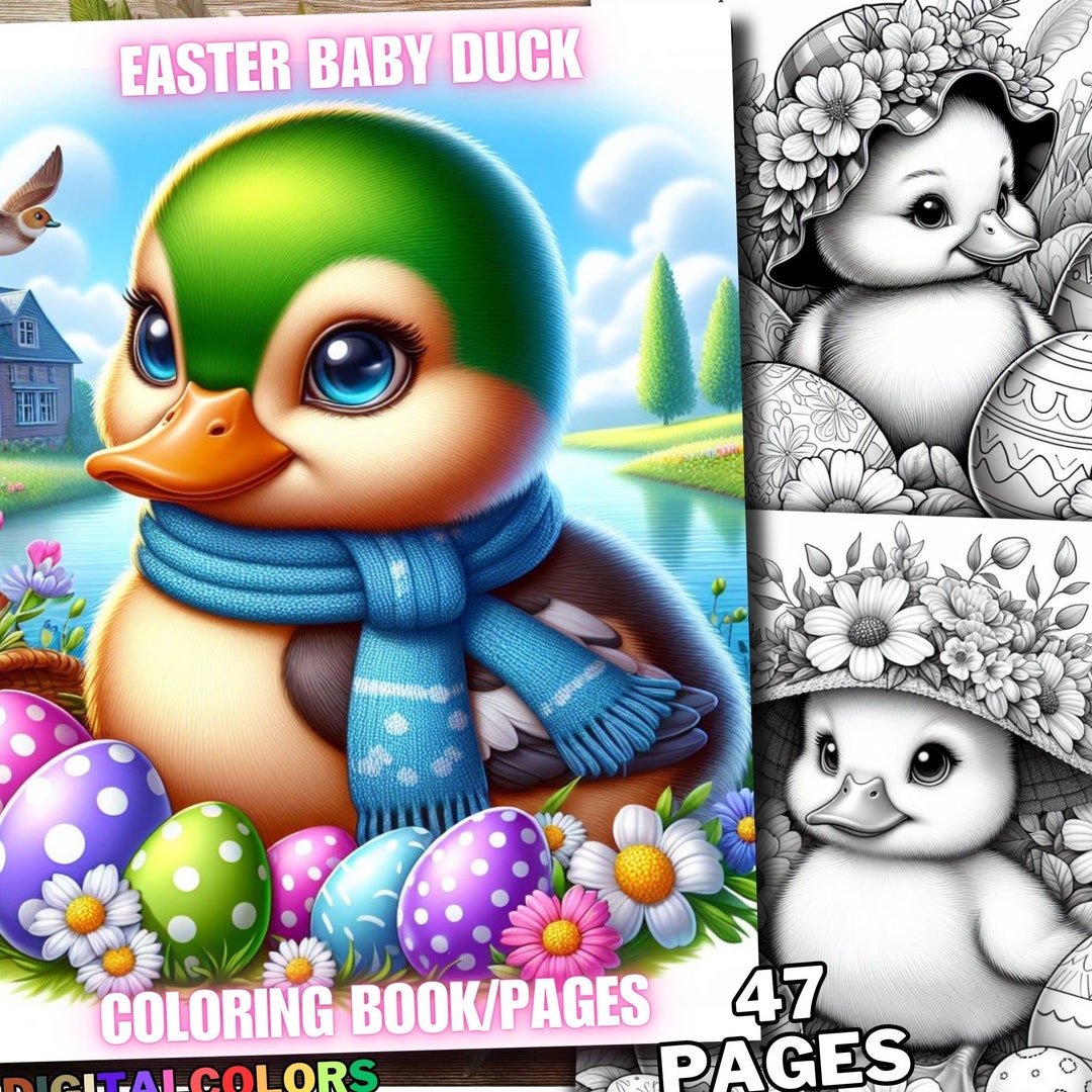 47 Spring Easter Baby Duck Animal Coloring Pages, Birds, Flowers ...