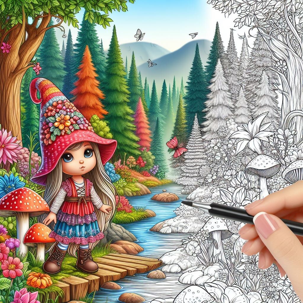 40 Floral Gnome Girls Coloring Pages Gnomes Elf Coloring Pages Elf ...