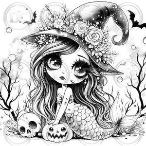 6 Creepy Coloring Pages Spooky Coloring Book Spooky Cutie Halloween ...