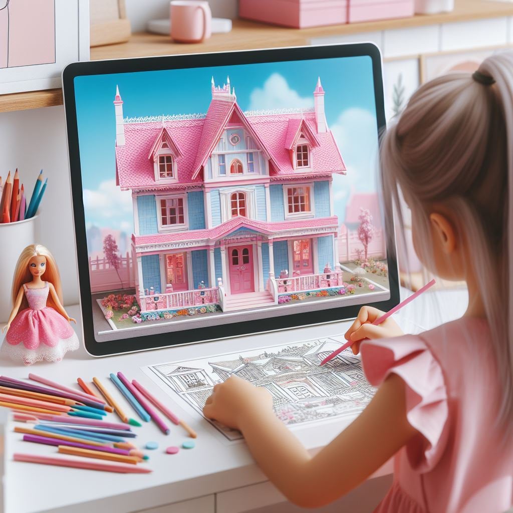 46 Doll House Coloring Pages Dolls Home Printable Fantasy Coloring Book ...