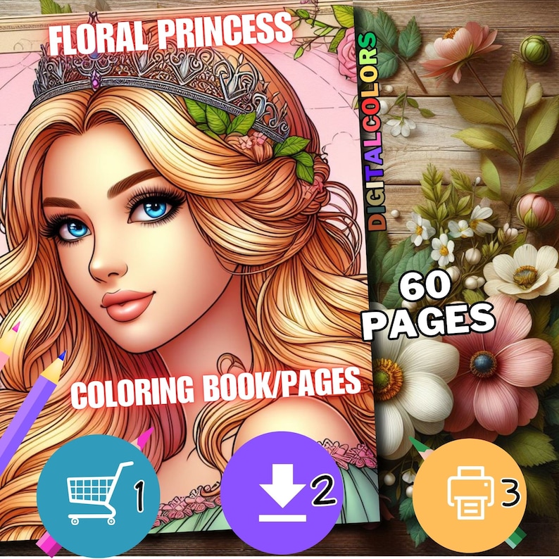 60 Princess Coloring, Coloring Pages, Book, Sheet, Fairy Tale ...