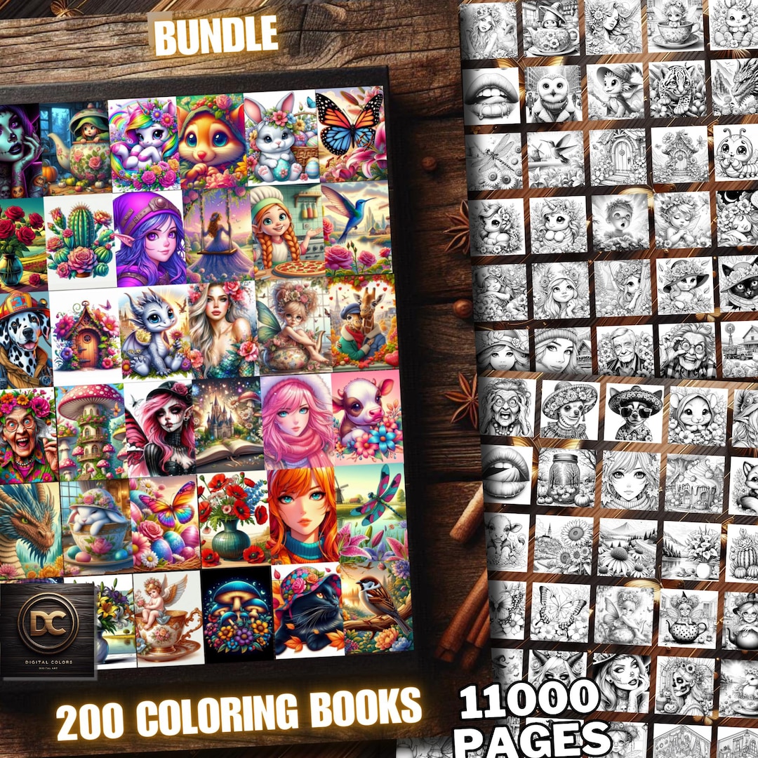 11000 Bundle Coloring Book, Bundle Coloring Page, Coloring Pages Pack ...
