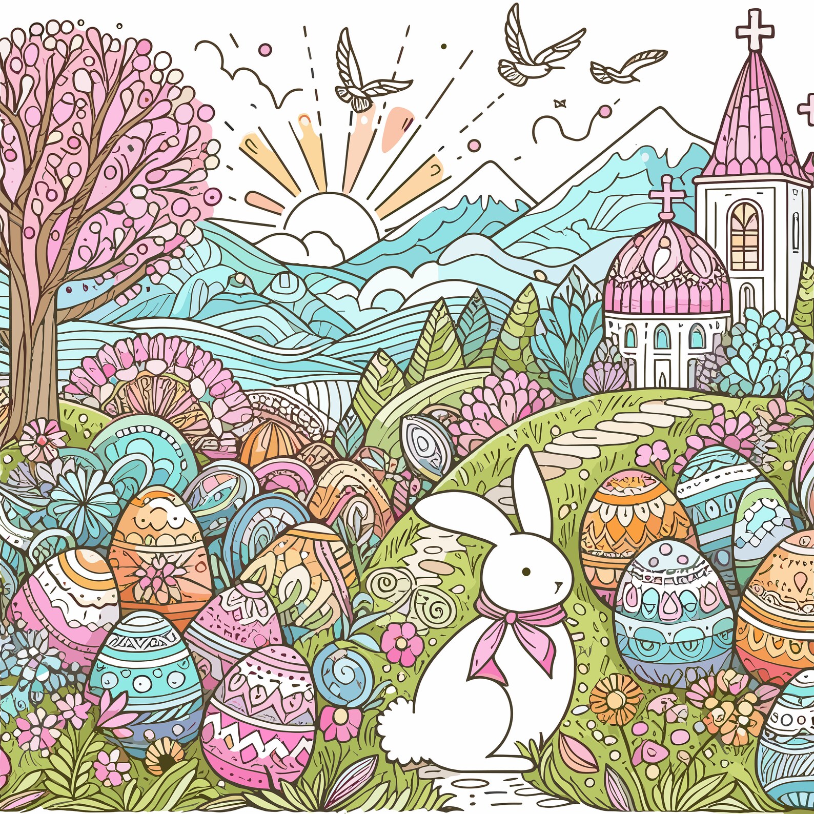 100 Colorig Book, Coloring Pages, Download, Printable, Digital, Bible ...