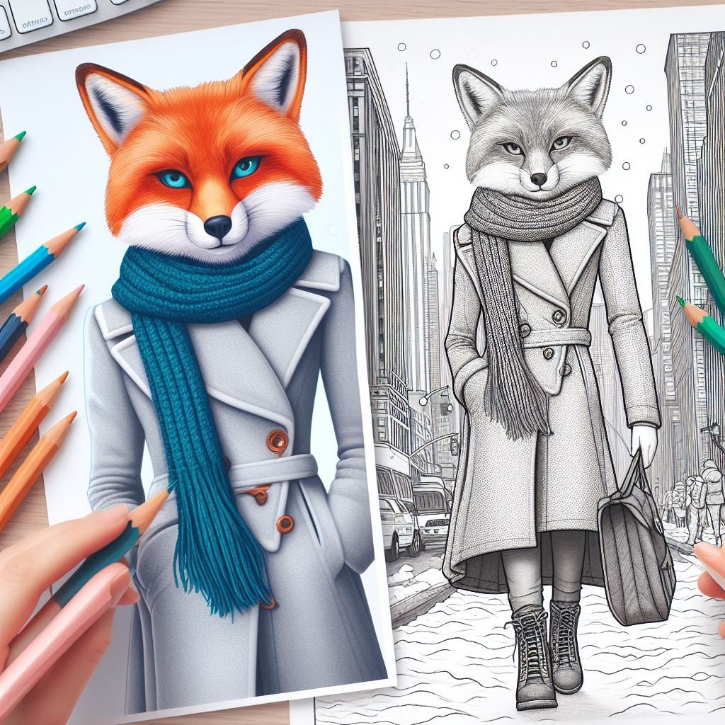 95 Winter Animals Coloring Pages Winter Animals Animal Coloring Fantasy ...