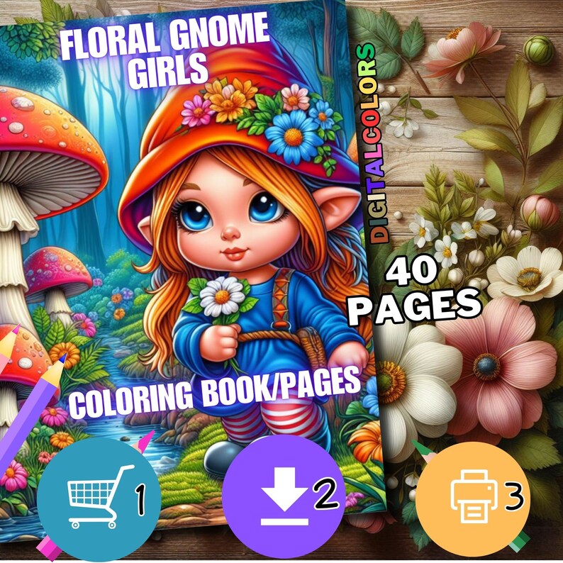 40 Floral Gnome Girls Coloring Pages Gnomes Elf Coloring Pages Elf ...