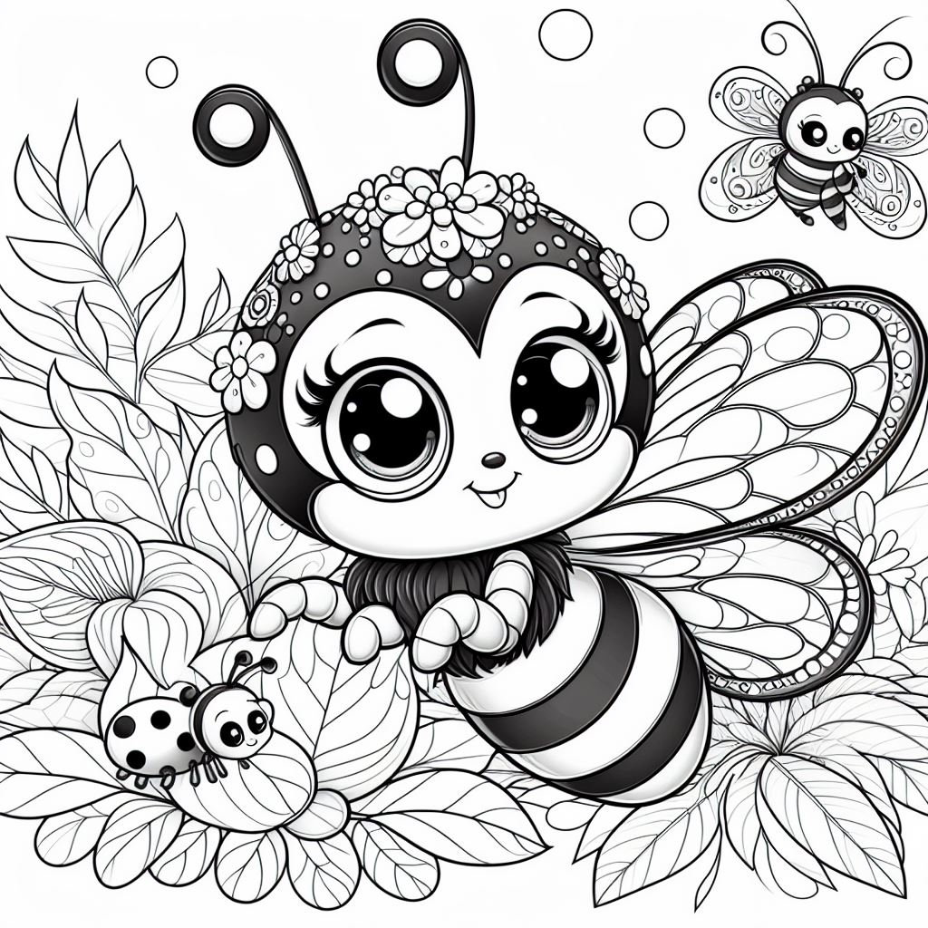 60 Cute Bug Coloring Pages for Kids, Bug Coloring Pages Insect Coloring ...