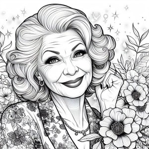 54 Cute Grandma Portraits Coloring Pages Wrinkled Old Lady Coloring ...