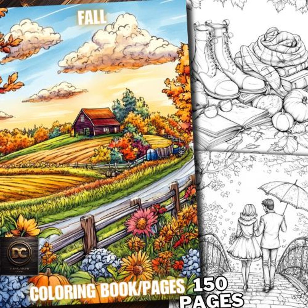 150 Fall Coloring Sheets, Fall Coloring Pages, Kids, Printable, Pdf for ...
