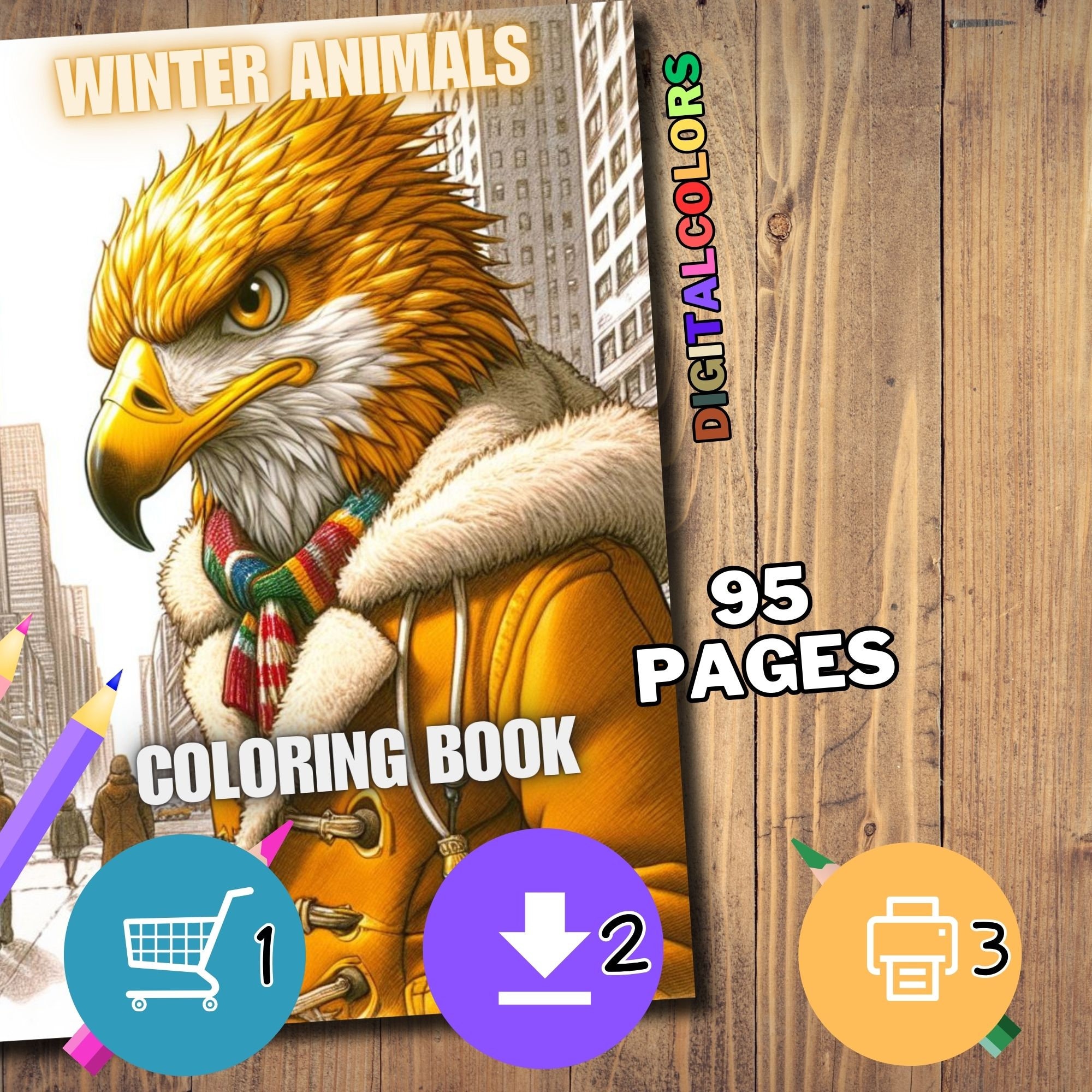 95 Winter Animals Coloring Pages Winter Animals Animal Coloring Fantasy ...
