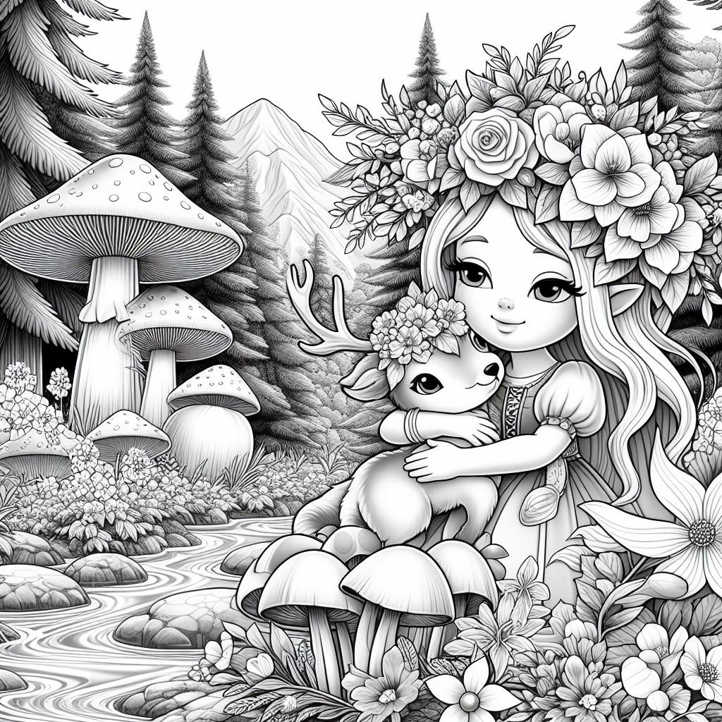 40 Floral Gnome Girls Coloring Pages Gnomes Elf Coloring Pages Elf ...