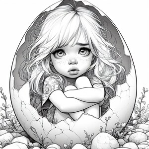 40 Baby in Eggshell Coloring Pages, Baby Coloring Book, Baby Coloring ...