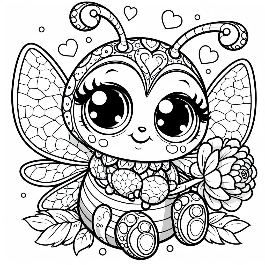 60 Cute Bug Coloring Pages for Kids, Bug Coloring Pages Insect Coloring ...