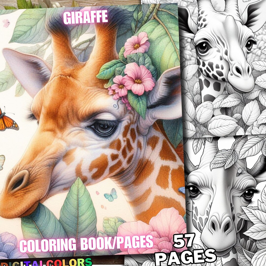 57 Giraffe Coloring Pages, Animal Coloring Pages, Spring Animals ...