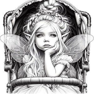 44 Girl Fairy in Baby Stroller Coloring Pages, Fairies Coloring Book ...