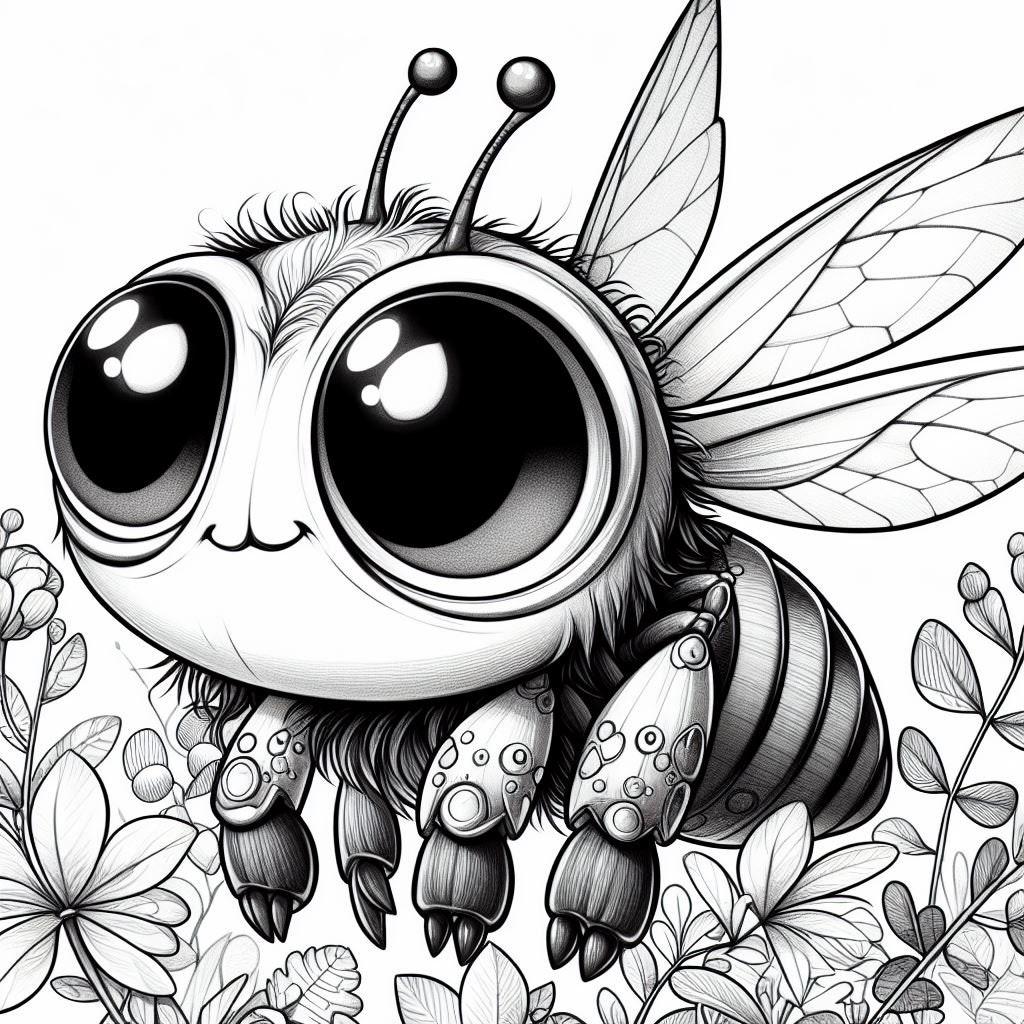 60 Cute Bug Coloring Pages for Kids, Bug Coloring Pages Insect Coloring ...