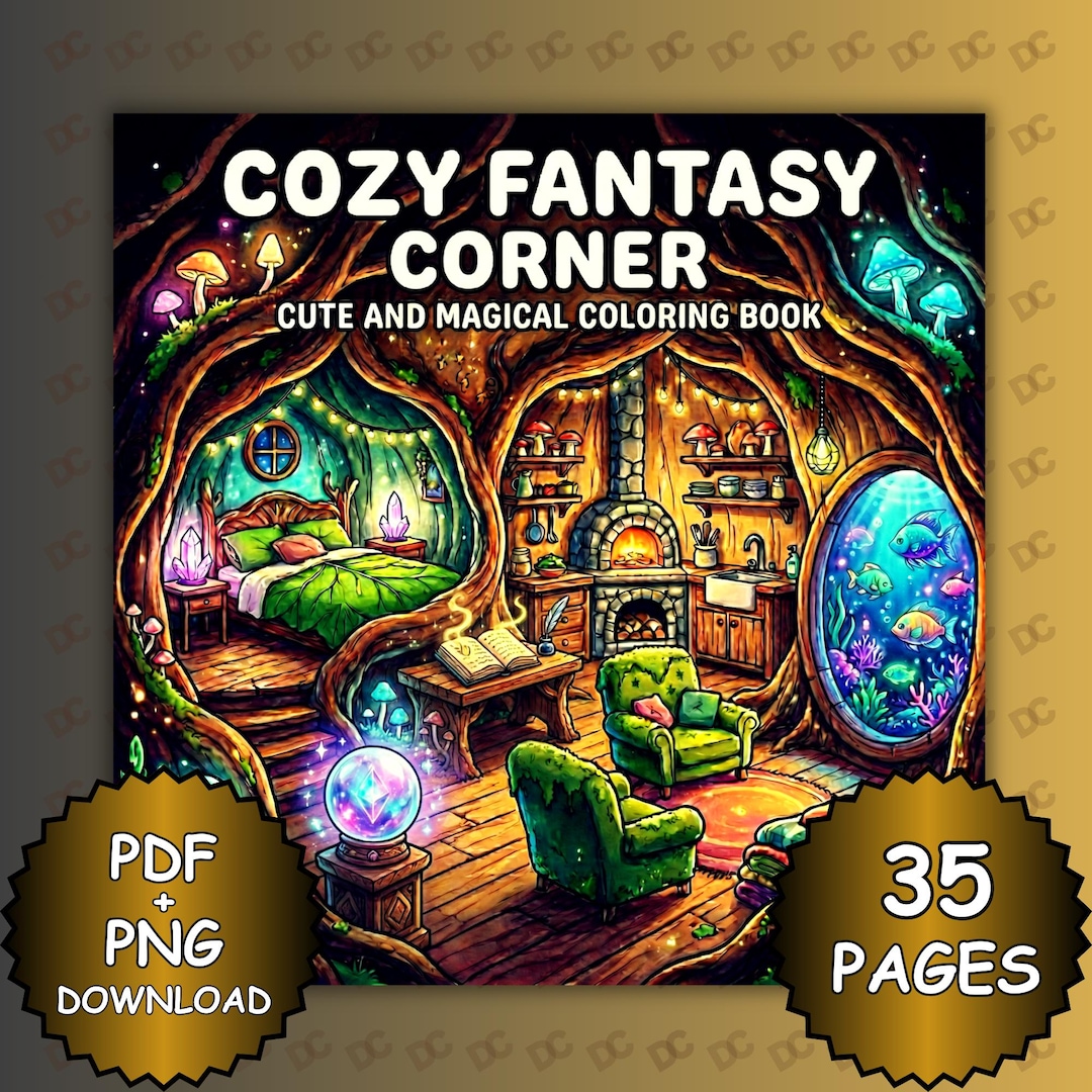 Cozy Fantasy Corner Coloring Book, Bold and Easy, Coco Wyo, Cozy Corner ...
