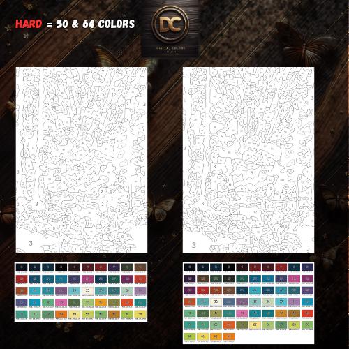 Coloring by Numbers, Digital Coloring Pages, Paint by Numbers ...