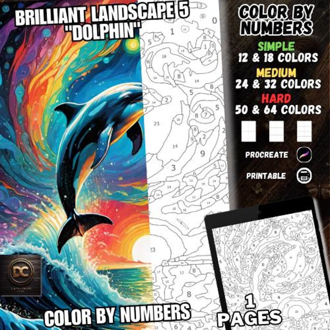Coloring by Numbers, Digital Coloring Pages, Paint by Numbers ...