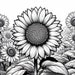 80 Bundle Flowers Coloring Pages, Cute Flower Spring Botanical Floral ...