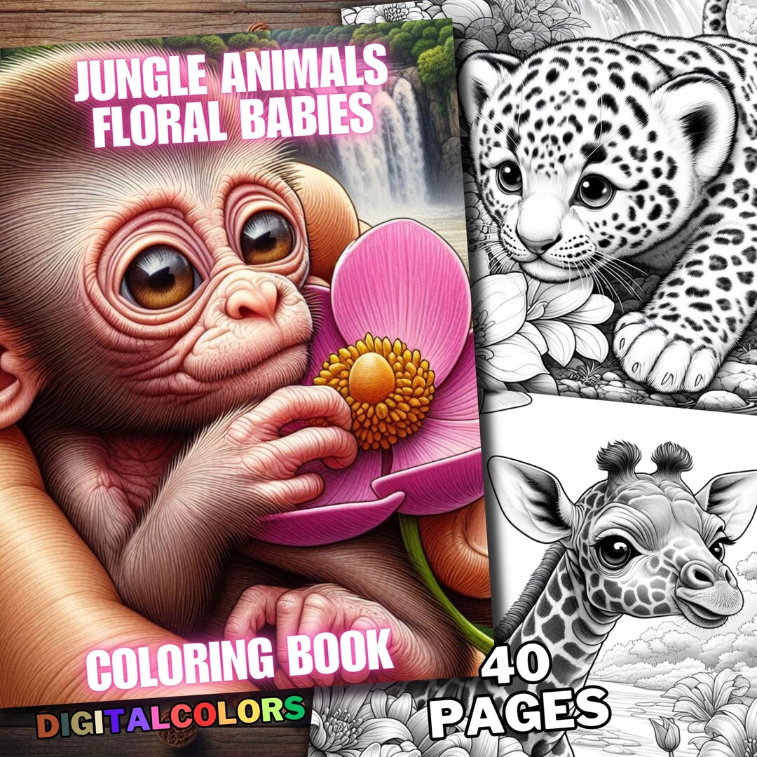 40 Baby Animal Coloring Baby Animal Coloring Pages Baby Safari Animals ...
