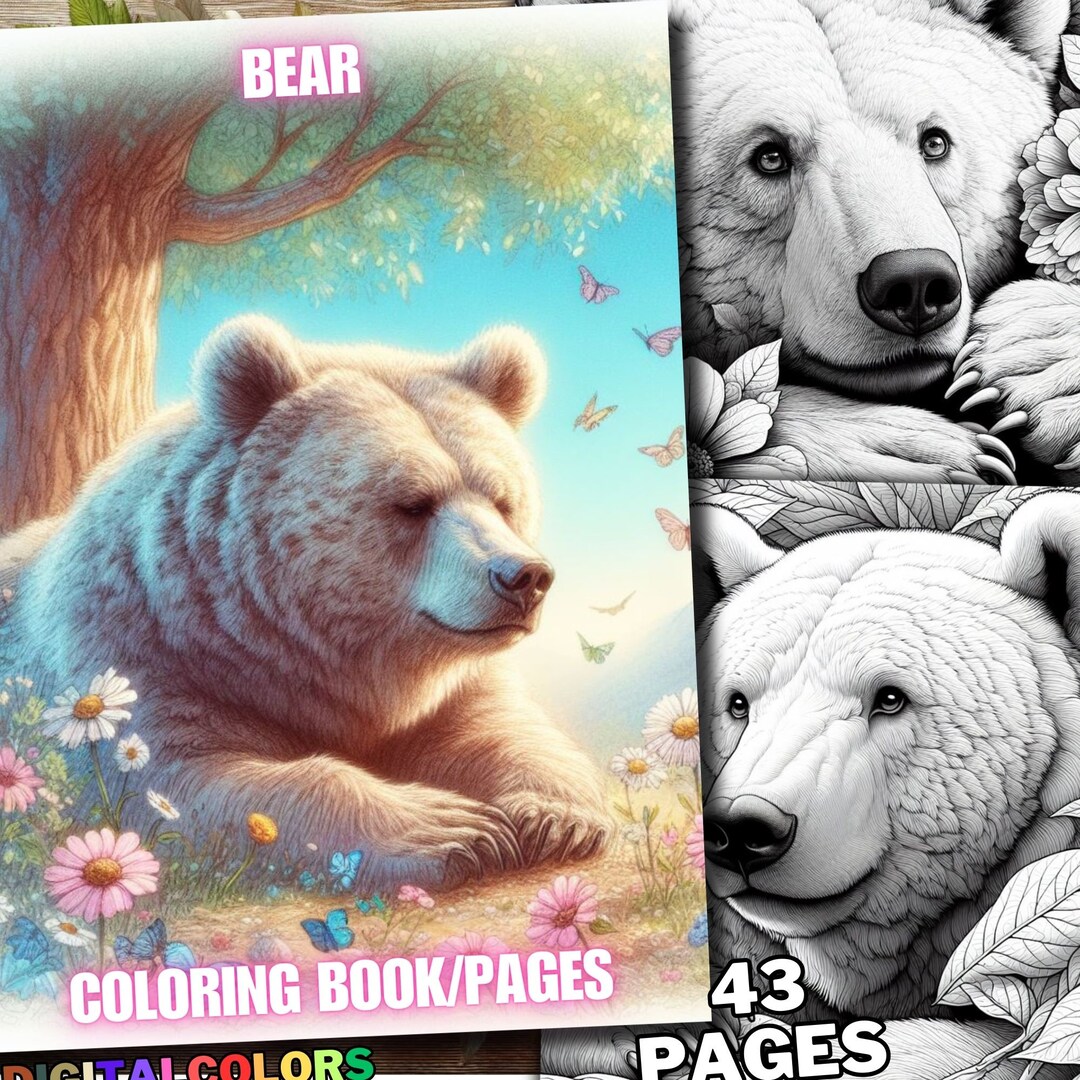43 Bear Coloring Pages, Spring Animal Coloring Pages, Forest Animal ...