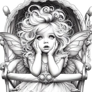 44 Girl Fairy in Baby Stroller Coloring Pages, Fairies Coloring Book ...