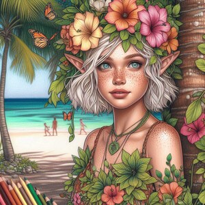 42 Summer Elf Coloring Pages, Elf Coloring Book, Elf Coloring in ...