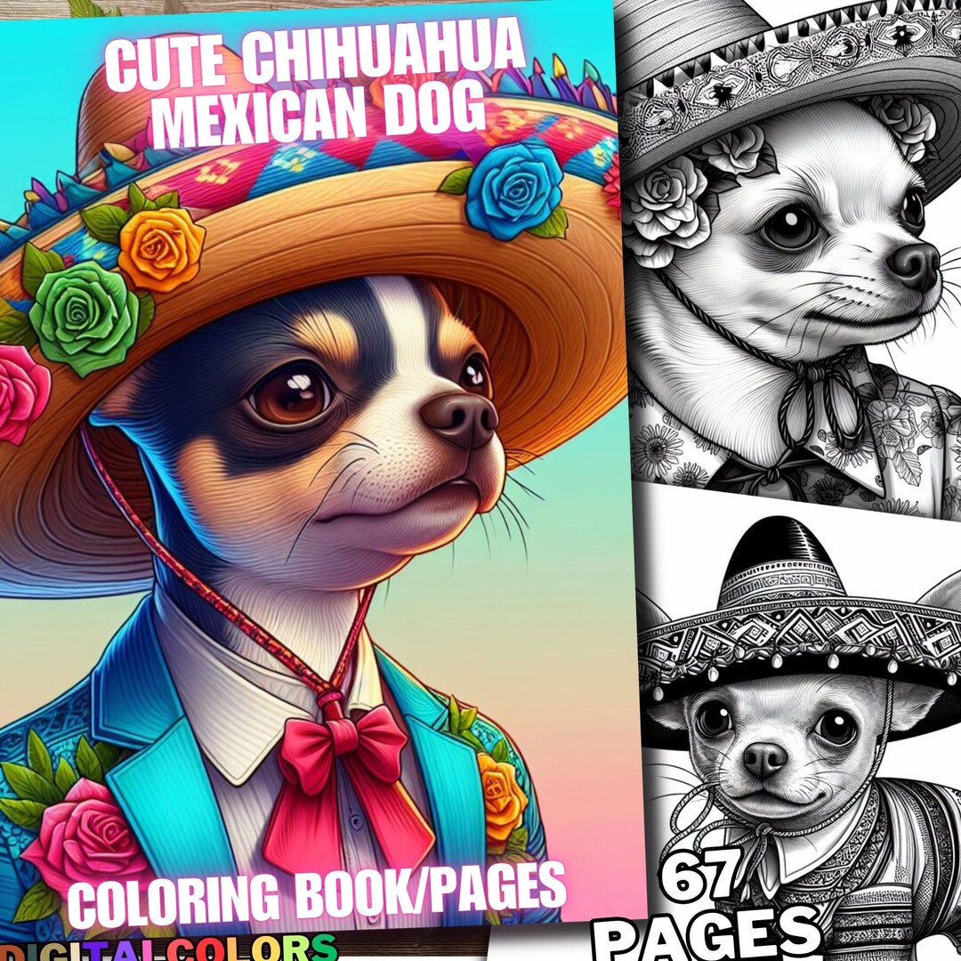 67 Cute Chihuahua Mexican Dog Coloring Pages Dogs Coloring Book Animal ...