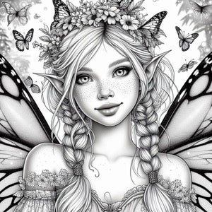 41 Butterfly Fairy Coloring Pages, Butterflys Fairies Coloring Book ...