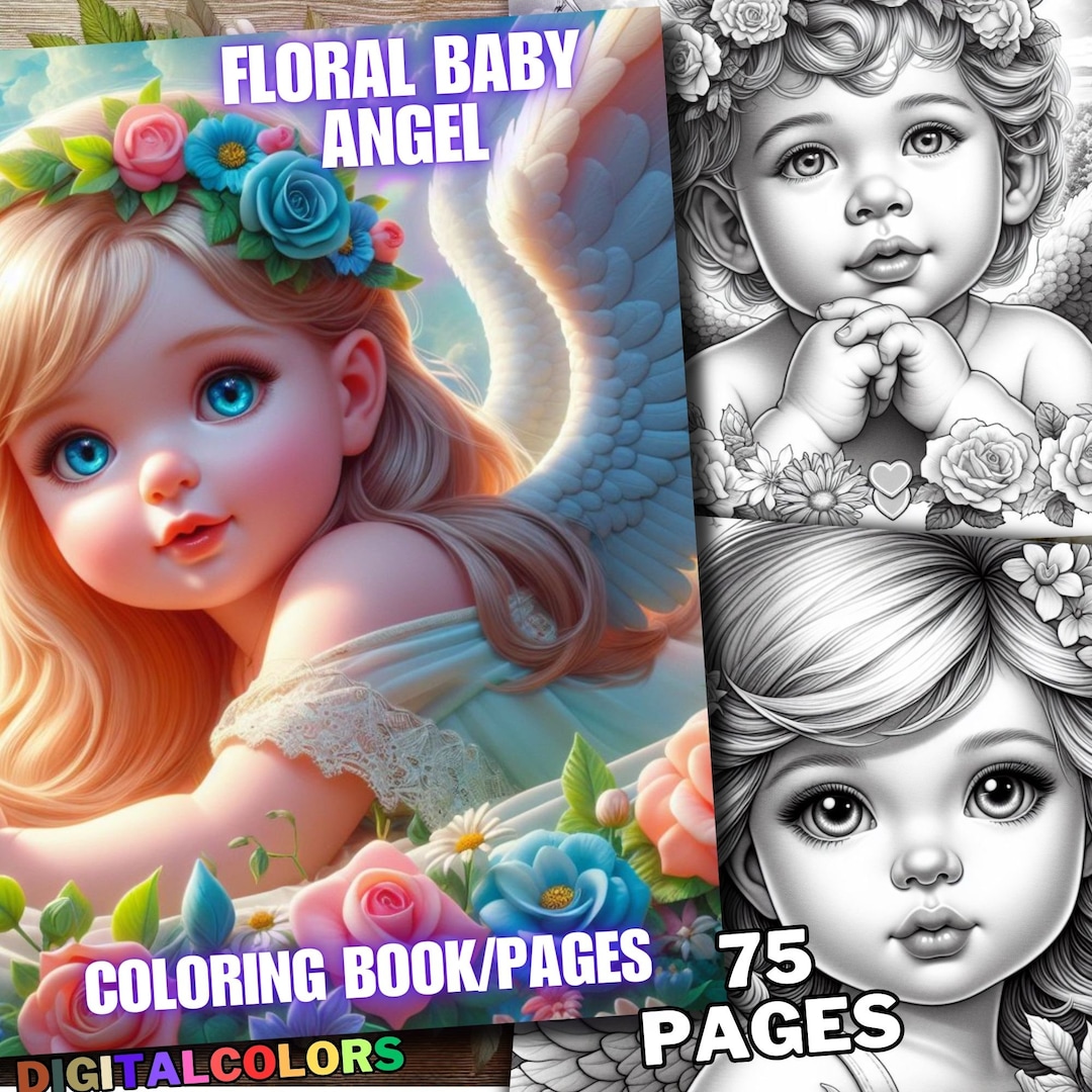 75 Baby Angel Coloring Book, Angel Coloring Pages, Little, Quality ...