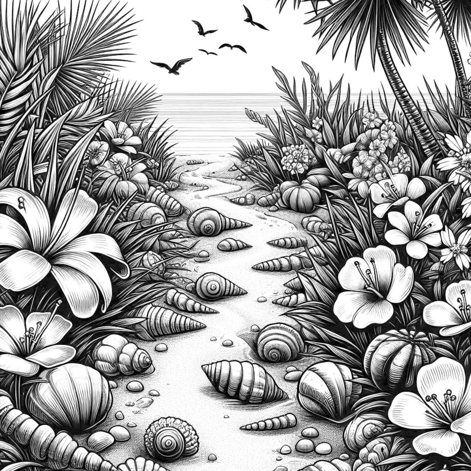 55 Summer Garden Coloring Pages, Garden Coloring Book, Fantasy ...