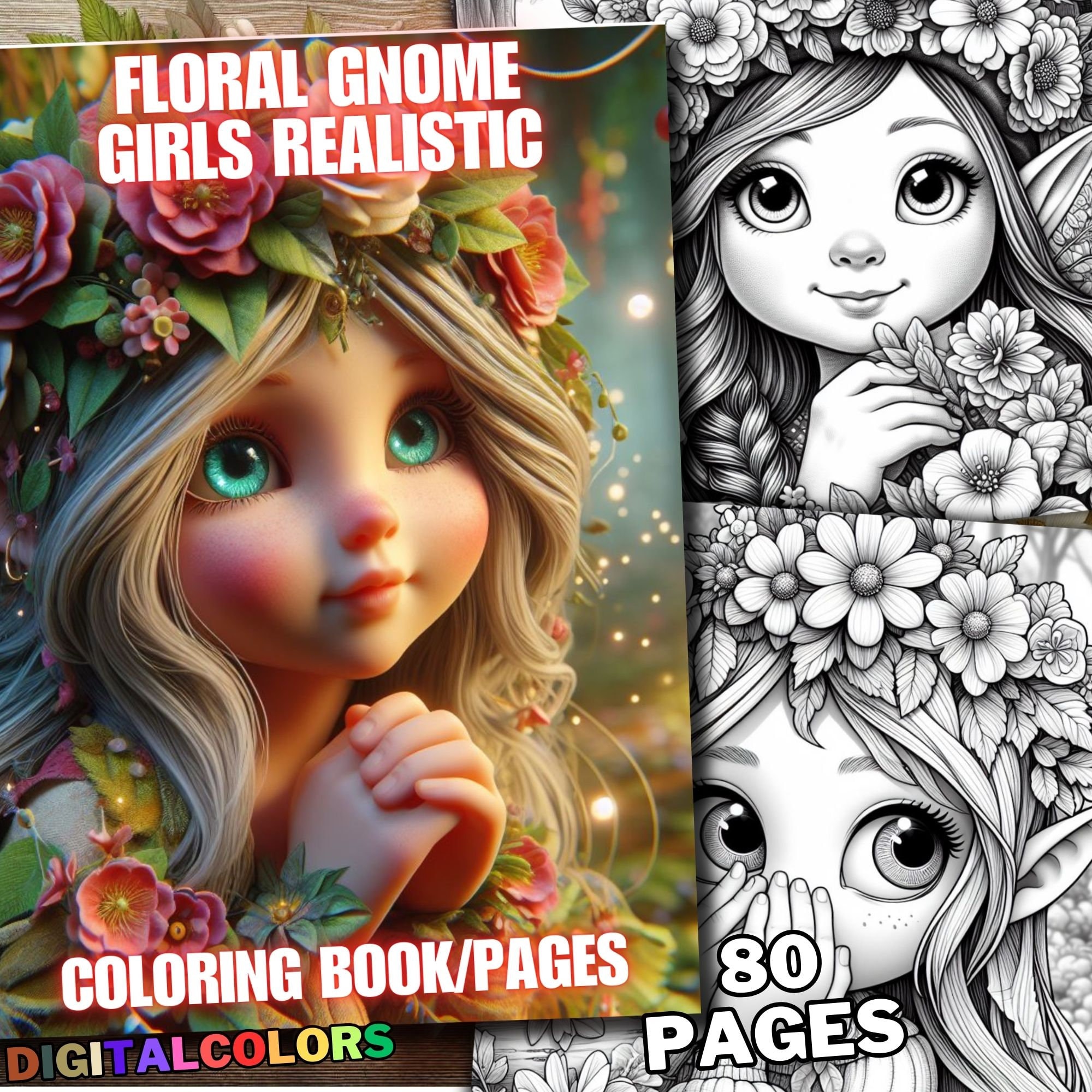 80 Floral Gnome Girls Coloring Pages Gnomes Elf Coloring Pages Elf ...