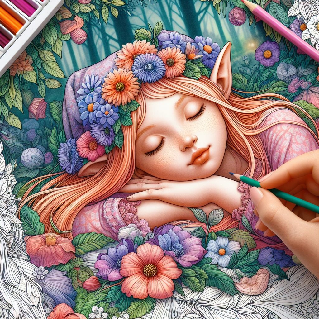 80 Floral Gnome Girls Coloring Pages Gnomes Elf Coloring Pages Elf ...