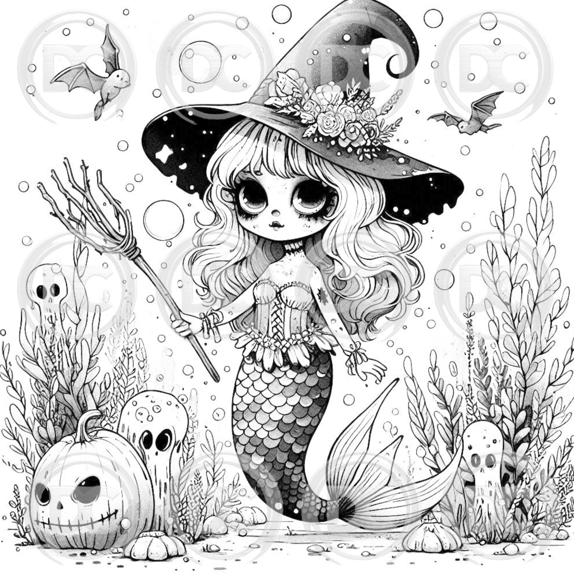 6 Creepy Coloring Pages Spooky Coloring Book Spooky Cutie Halloween ...
