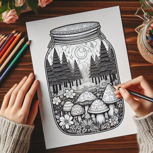 50 Jar Coloring Book, Jar Coloring Pages, Jar Coloring Jars Coloring ...