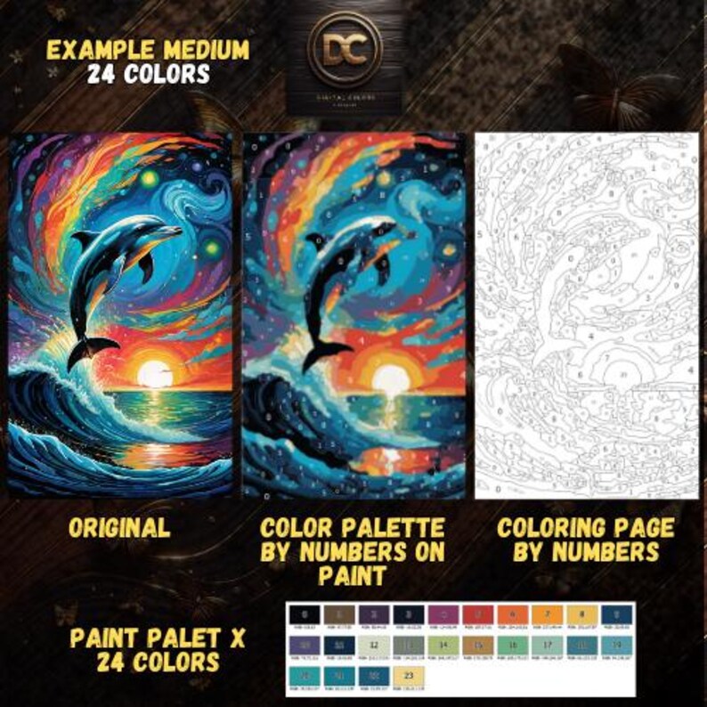 Coloring by Numbers, Digital Coloring Pages, Paint by Numbers ...