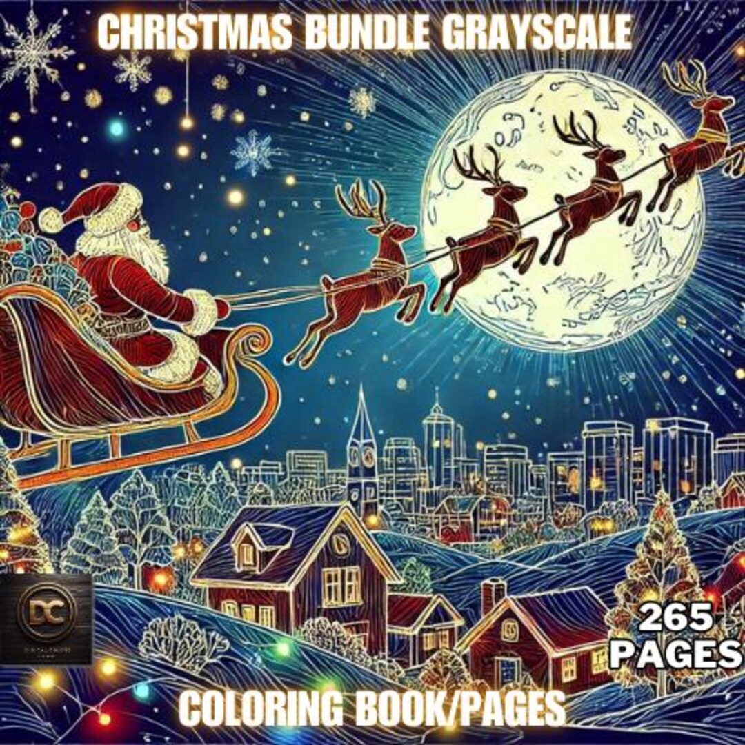 265 Christmas Coloring Pages, Christmas Grayscale, Christmas Coloring ...