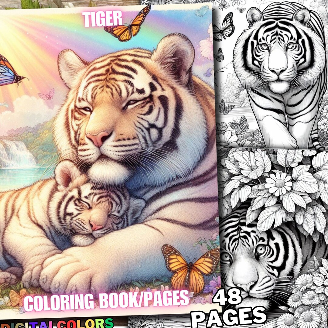 48 Tiger Coloring Pages, Spring Animal Coloring Pages, Forest Animal ...