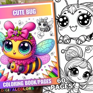 60 Cute Bug Coloring Pages for Kids, Bug Coloring Pages Insect Coloring ...