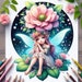 57 Little Fairy Under a Flower Petal Coloring Pages, Fairy Coloring ...